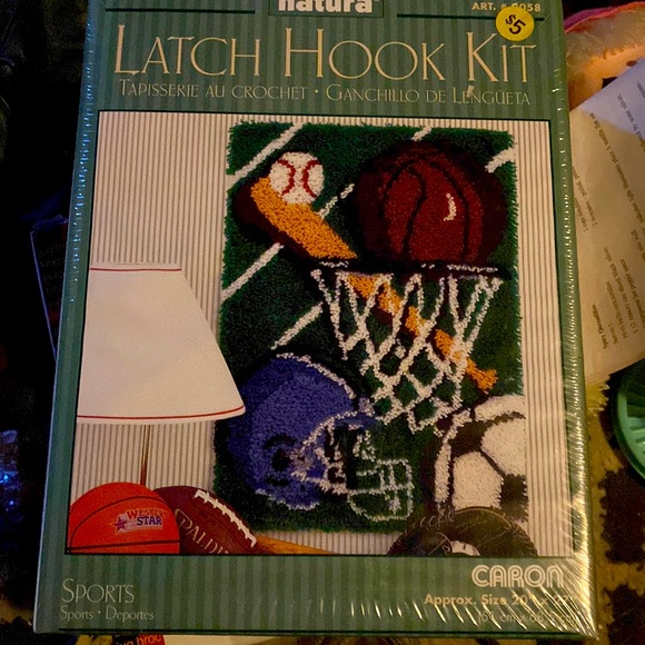 Caron | Office | New Latch Hook Kit 2x27 Sports With Free Hook Easy Fun ...